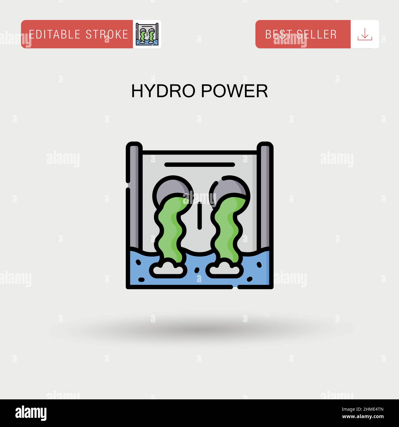 Hydro power Simple vector icon Stock Vector Image & Art - Alamy