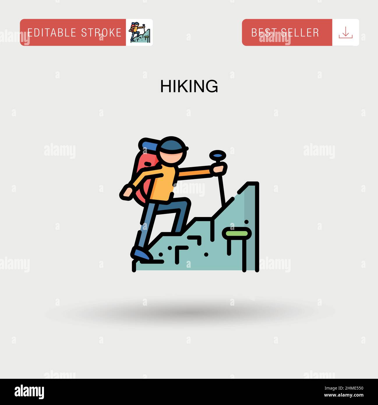 Trip backpack icon simple Stock Vector Images - Alamy