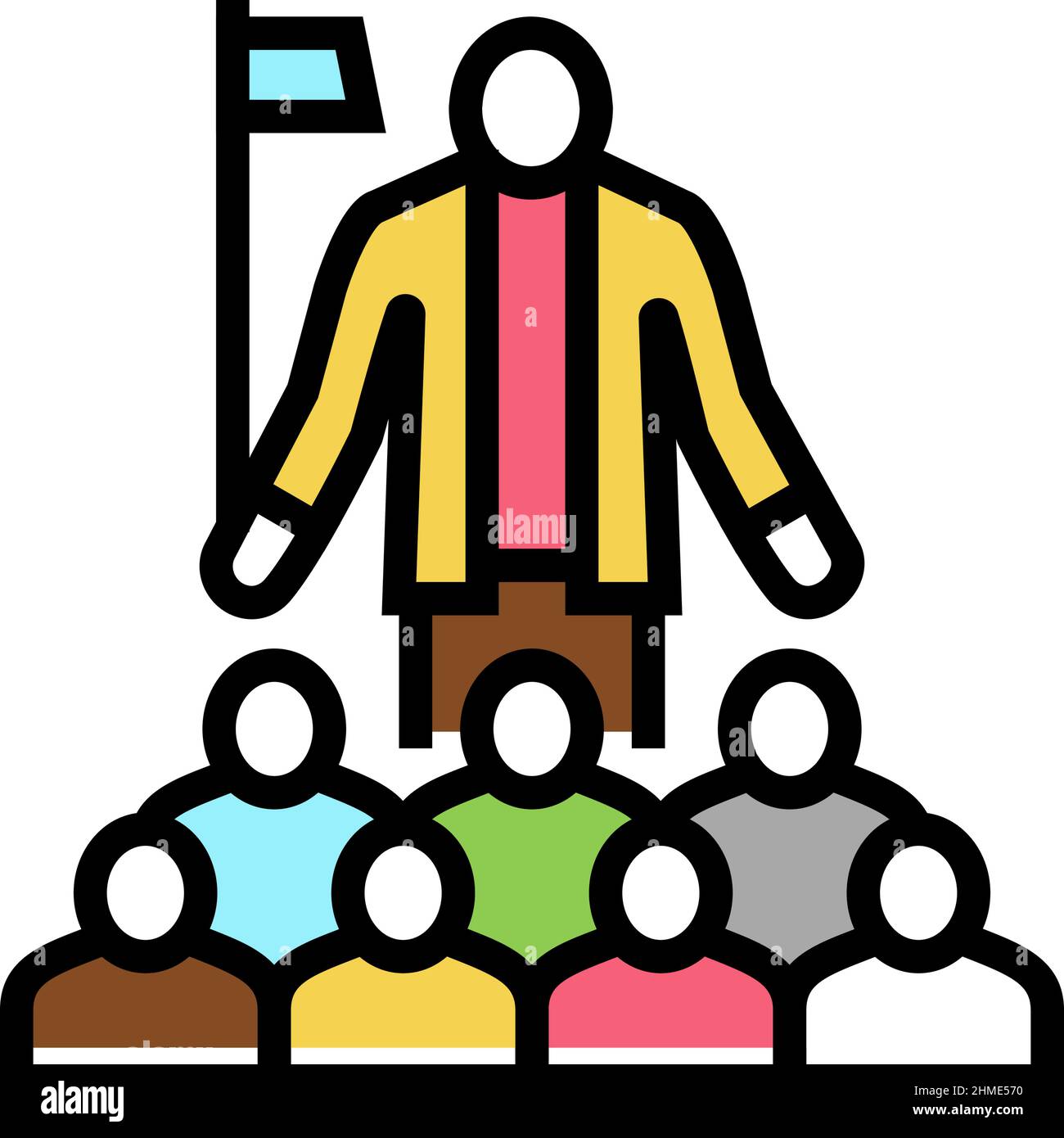 tour guide color icon vector illustration Stock Vector Image & Art - Alamy