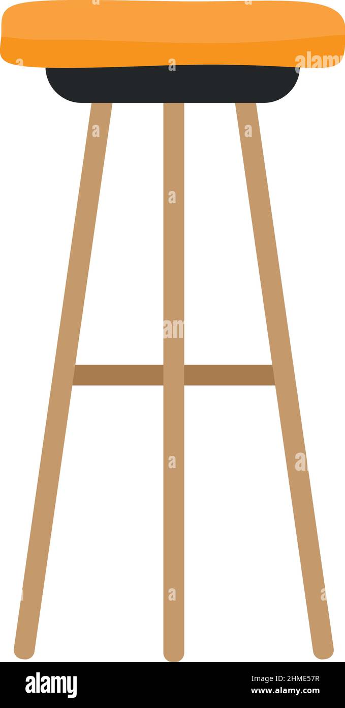 wooden bar chair furniture icon Stock Vector Image & Art - Alamy