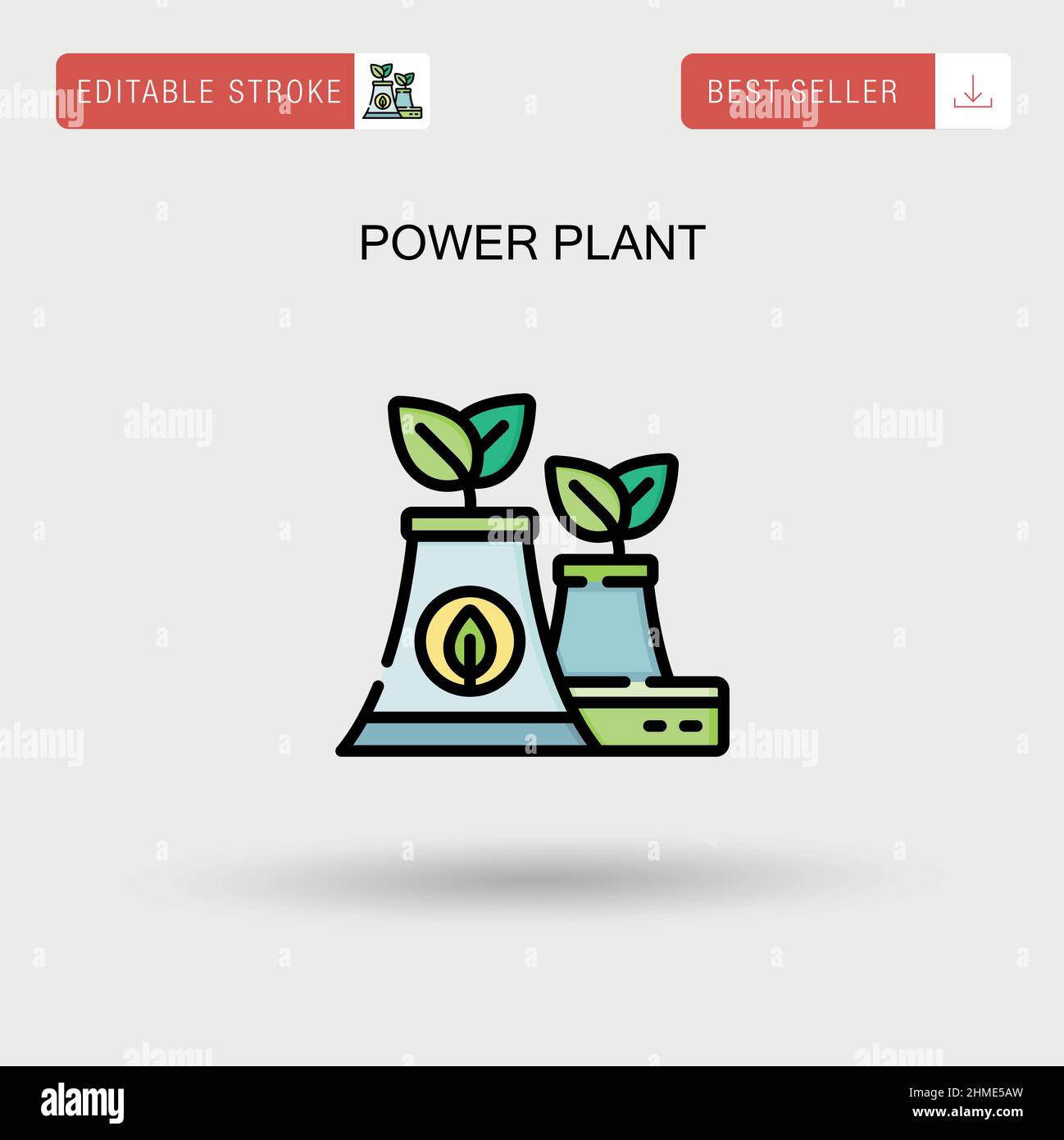 Power plant Simple vector icon Stock Vector Image & Art - Alamy