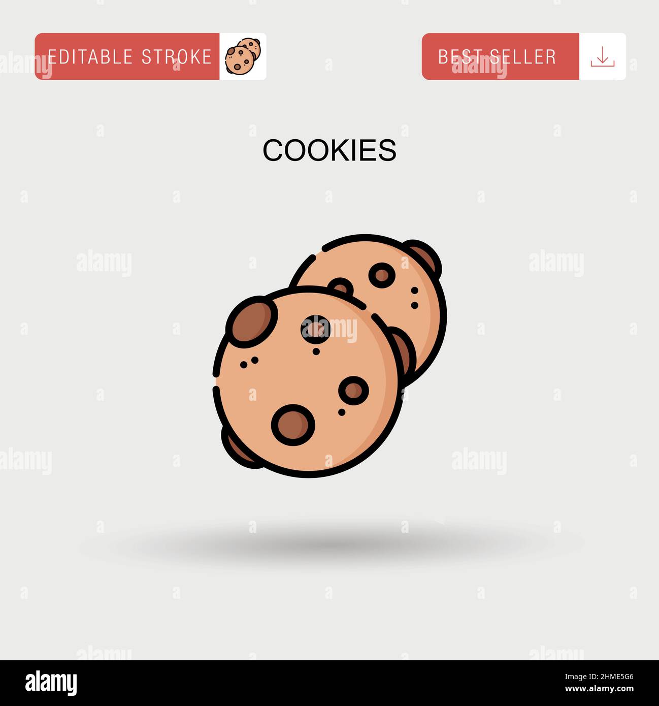 Cookies Simple vector icon Stock Vector Image & Art - Alamy