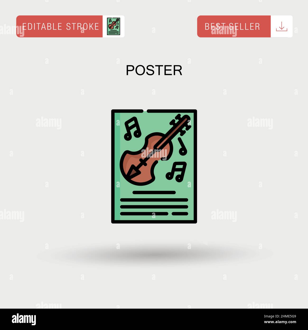 Poster Simple vector icon Stock Vector Image & Art - Alamy