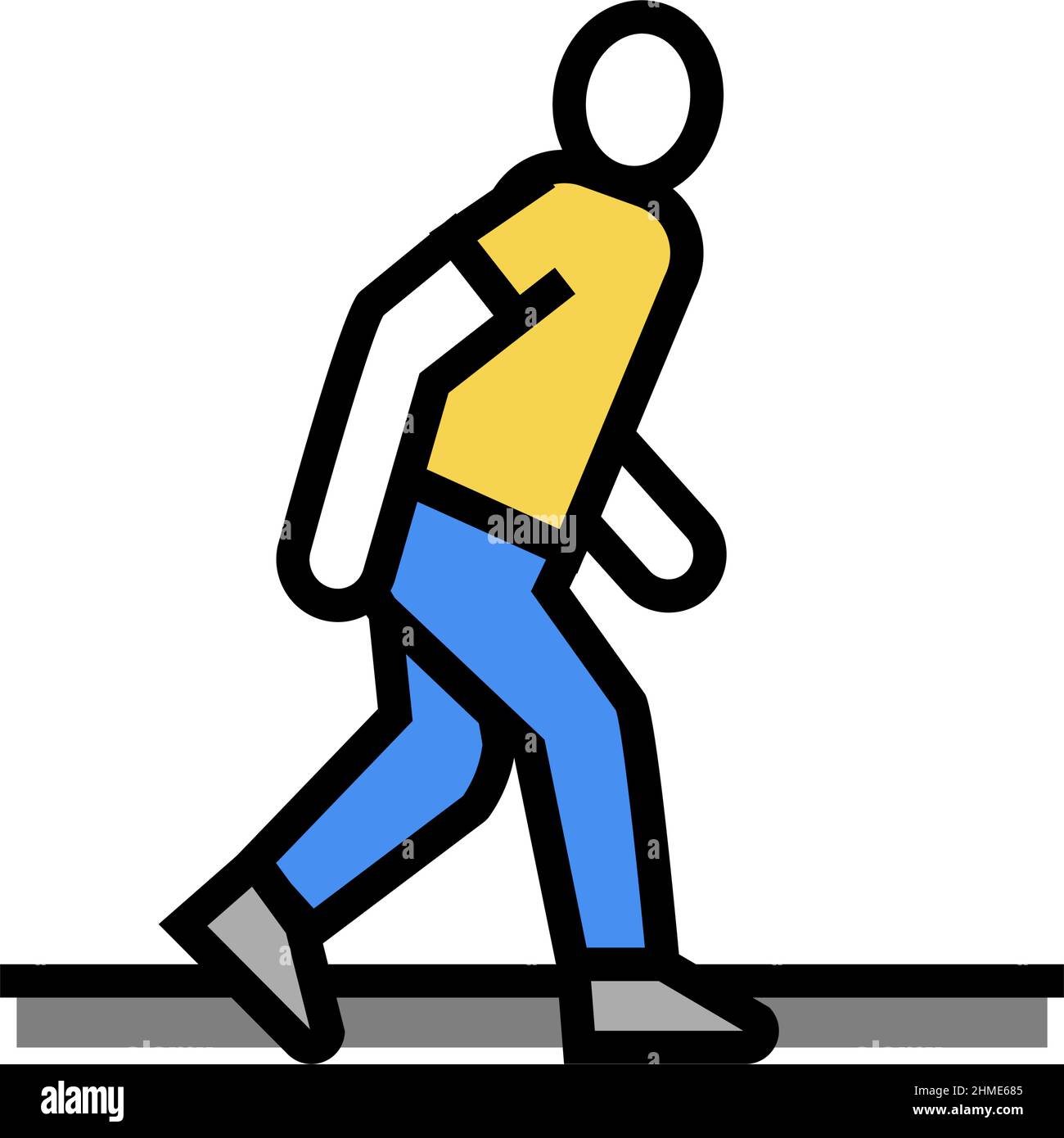 walk people color icon vector illustration Stock Vector Image & Art - Alamy