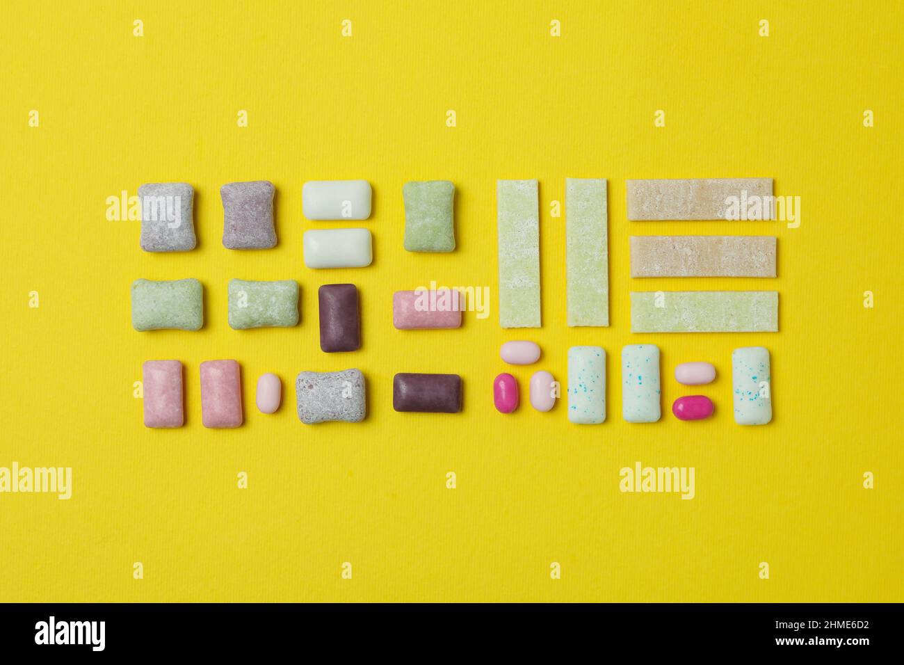 Yellow chewing gum isolated hi-res stock photography and images - Alamy