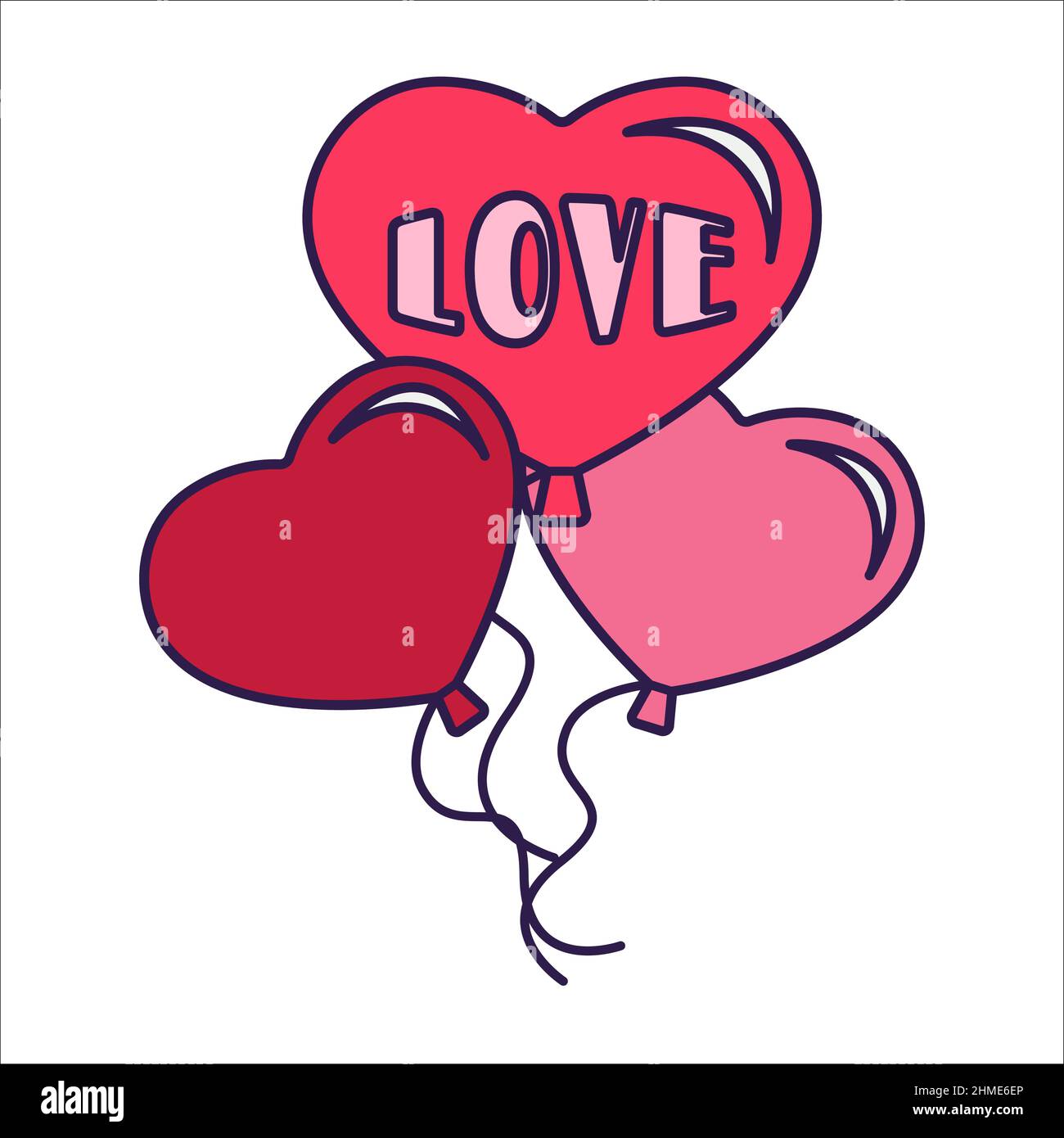 Cartoon Valentine Balloons