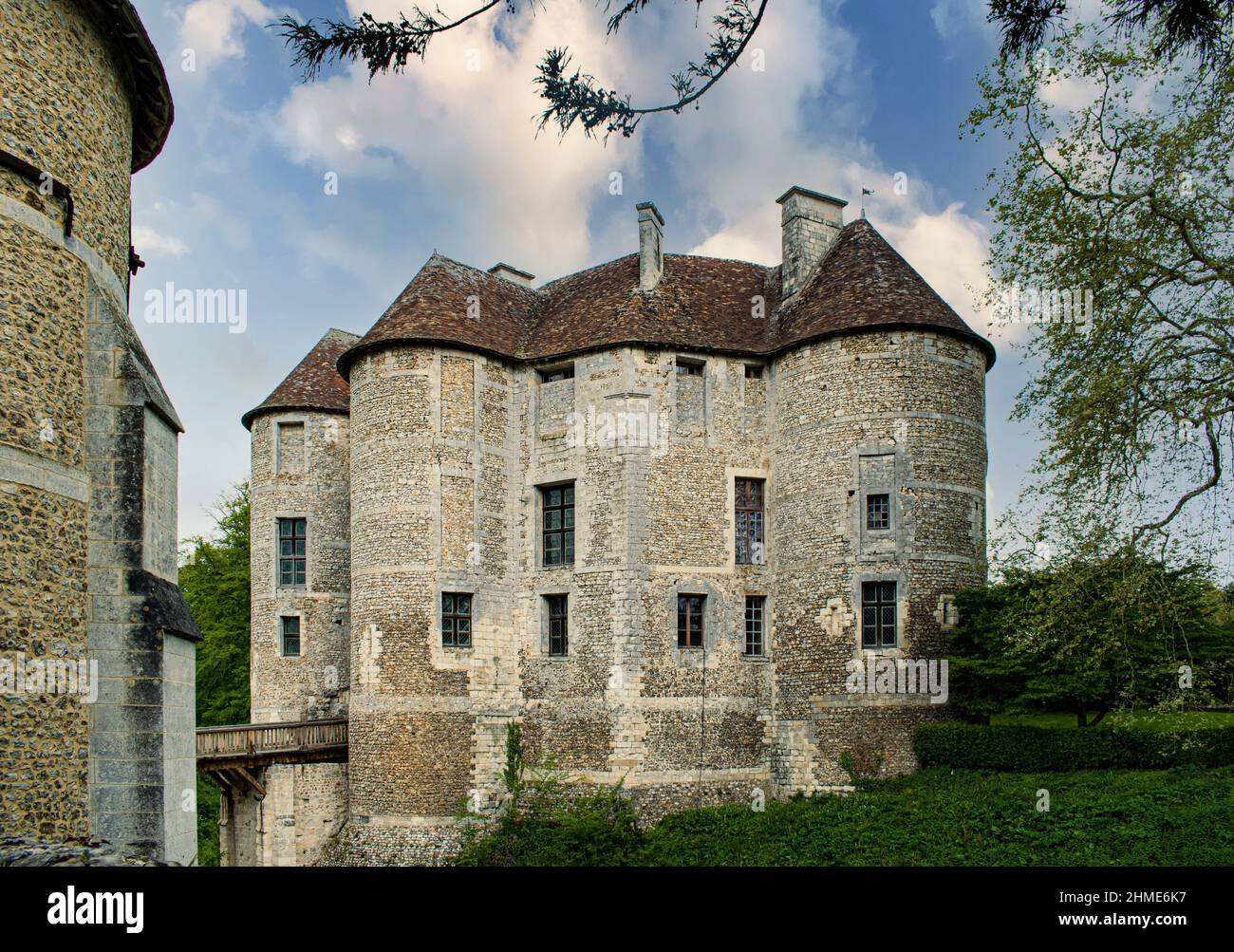 French castle Harcourt Stock Photo - Alamy