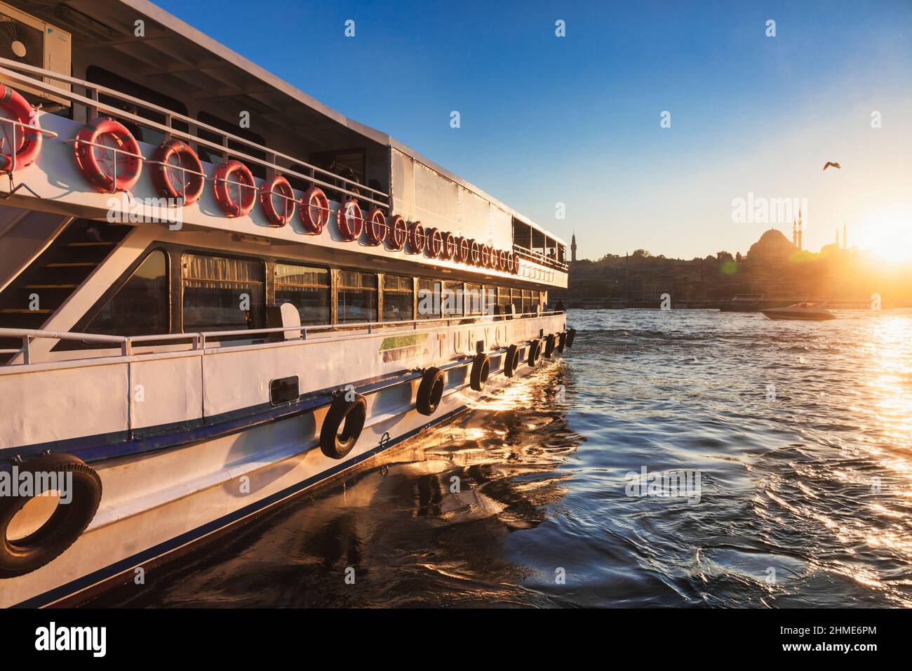 Istanbul, Turkey – Nov 21, 2021: Passenger ferryboat of private ferry ...