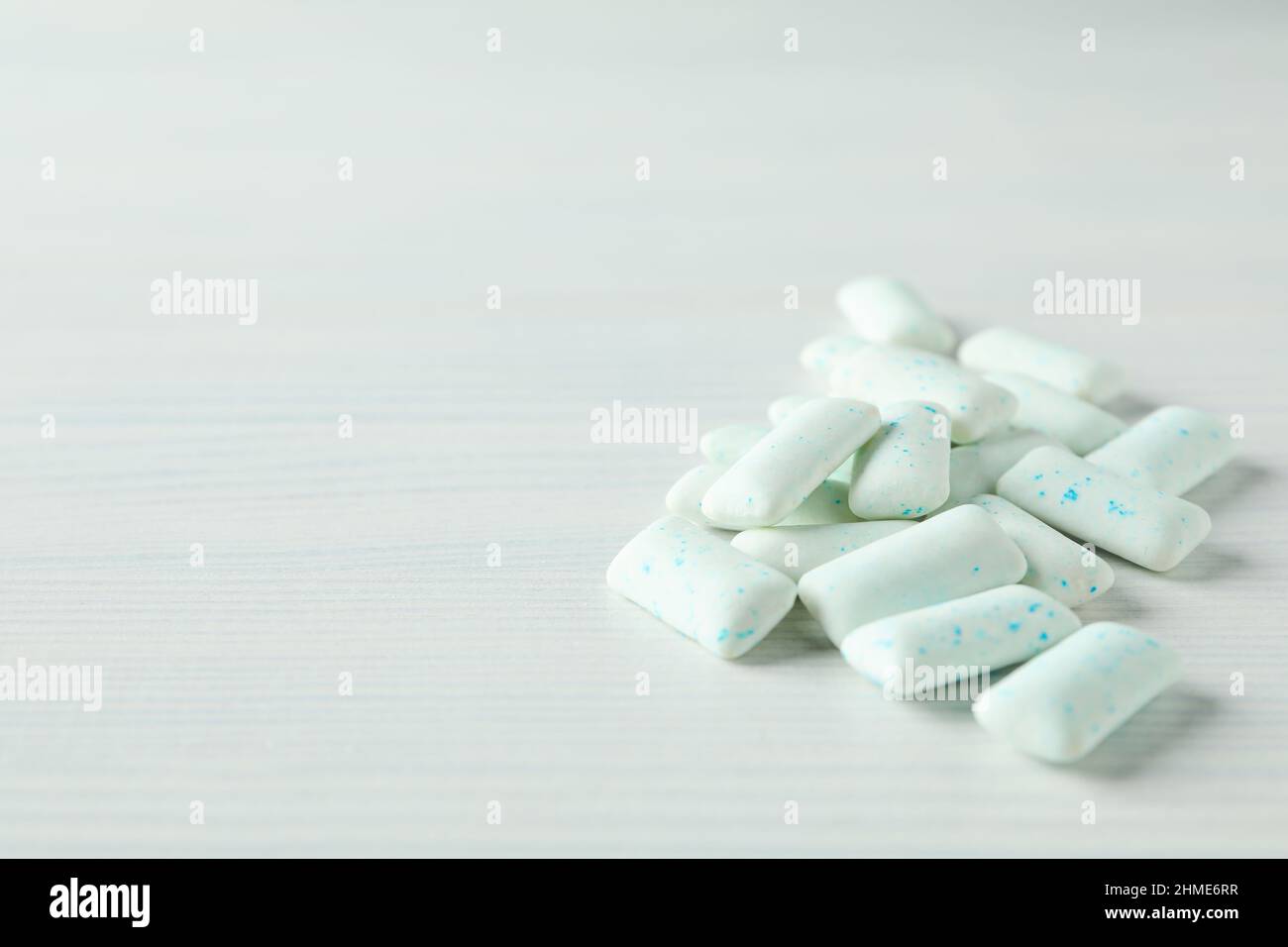 Concept of chewing or bubble gum, space for text Stock Photo - Alamy