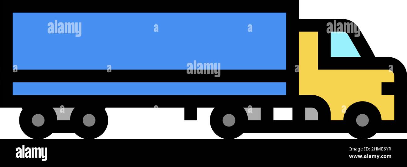 cargo truck color icon vector illustration Stock Vector Image & Art - Alamy