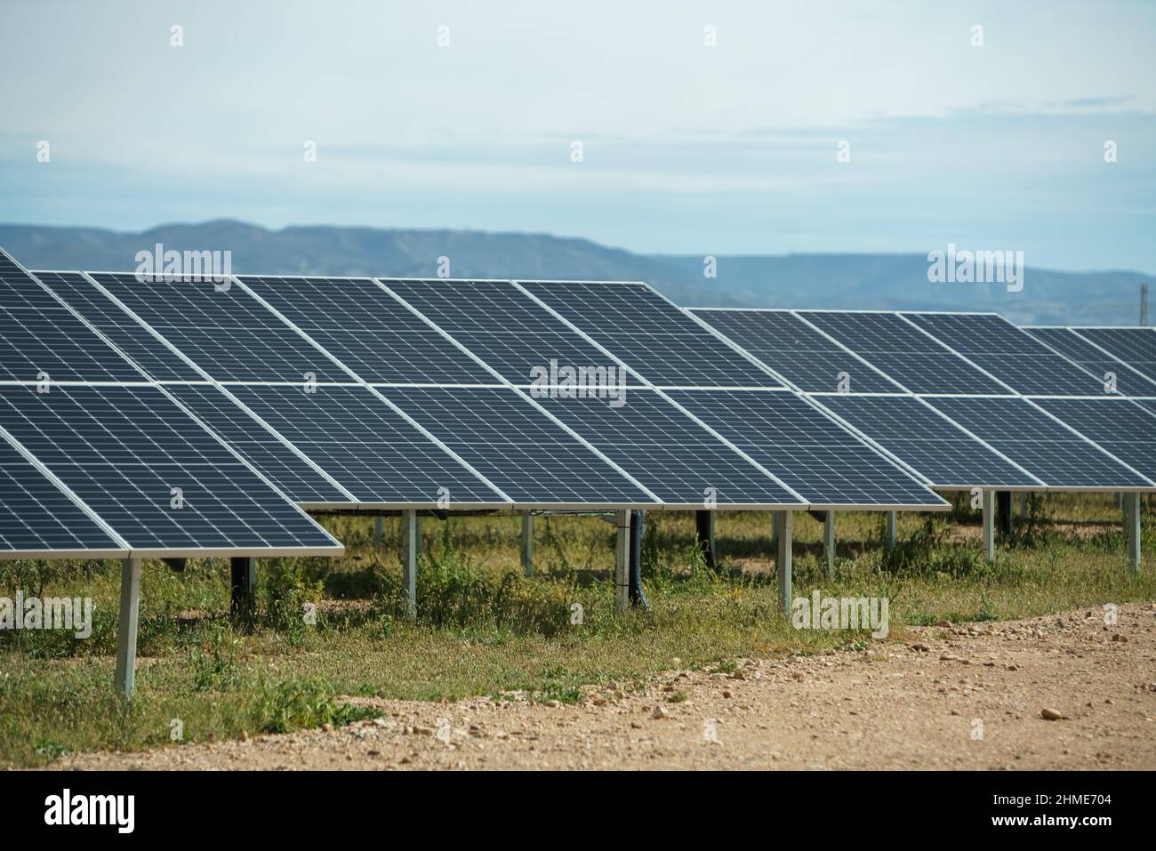 Solar panels generating green energy hi-res stock photography and ...