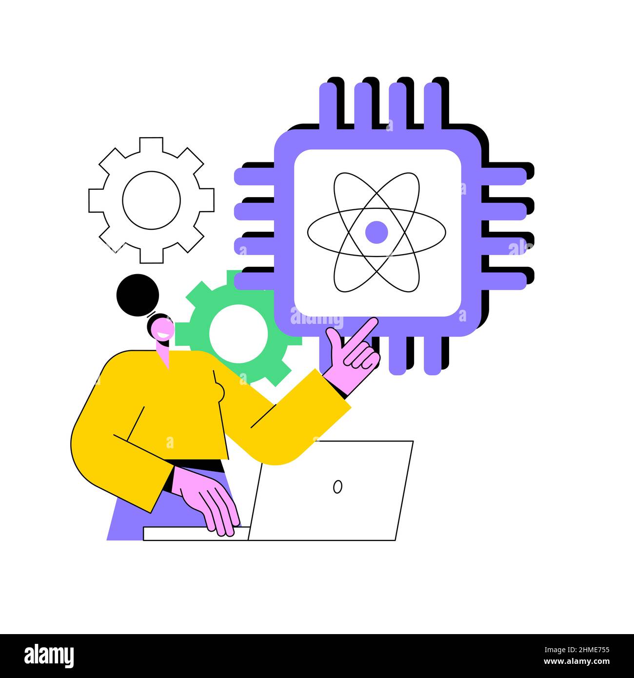 Quantum computing abstract concept vector illustration. Quantum ... Quantum computing abstract concept vector illustration. Quantum ...