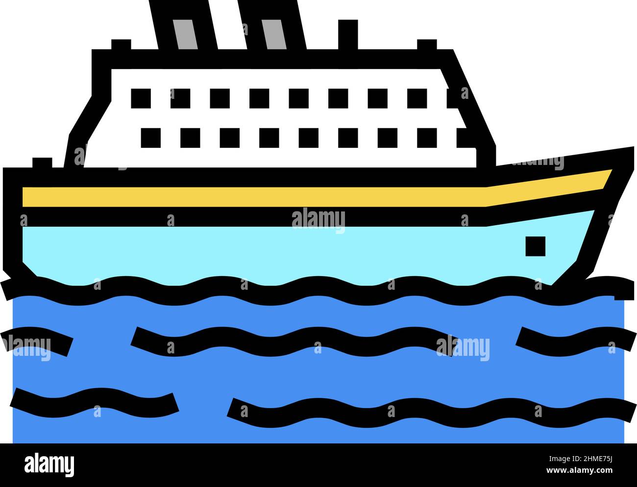 ship sea transport color icon vector illustration Stock Vector Image ...