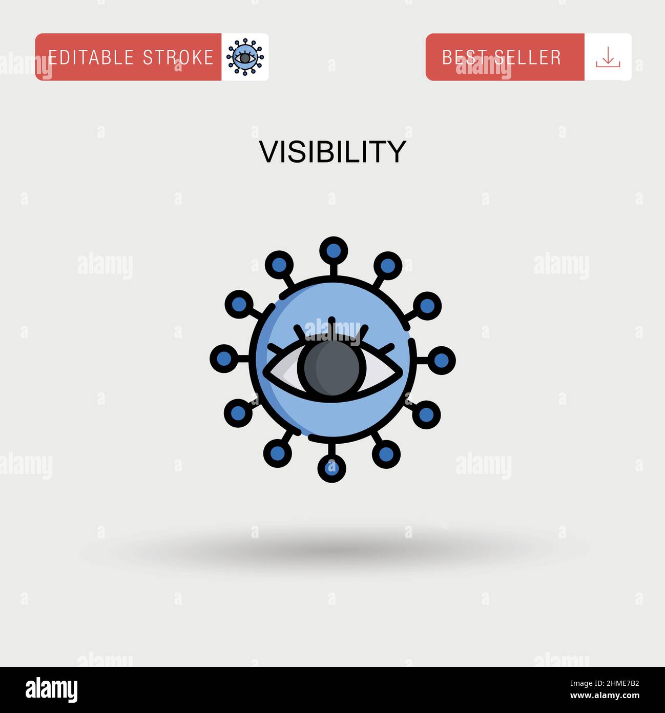 Visibility Simple vector icon Stock Vector Image & Art - Alamy
