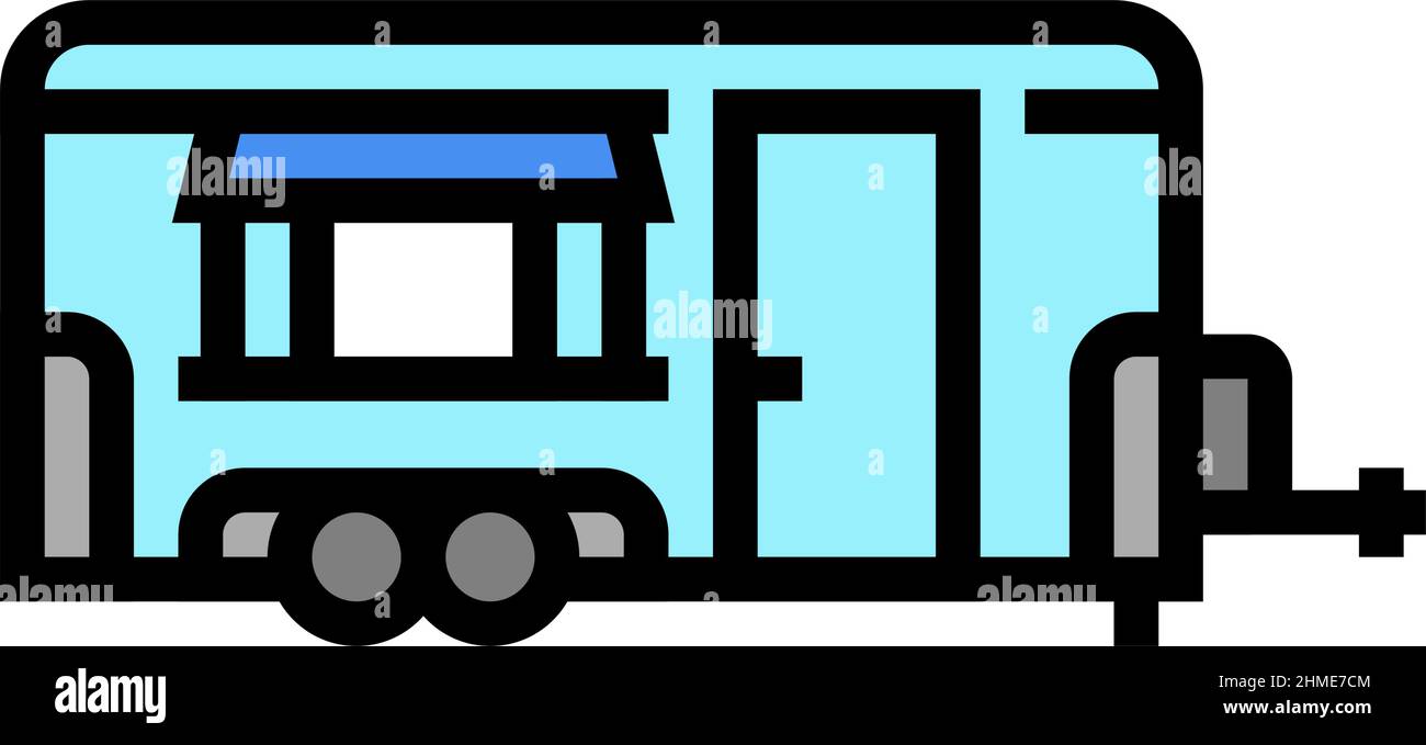 trailer transport color icon vector illustration Stock Vector Image ...
