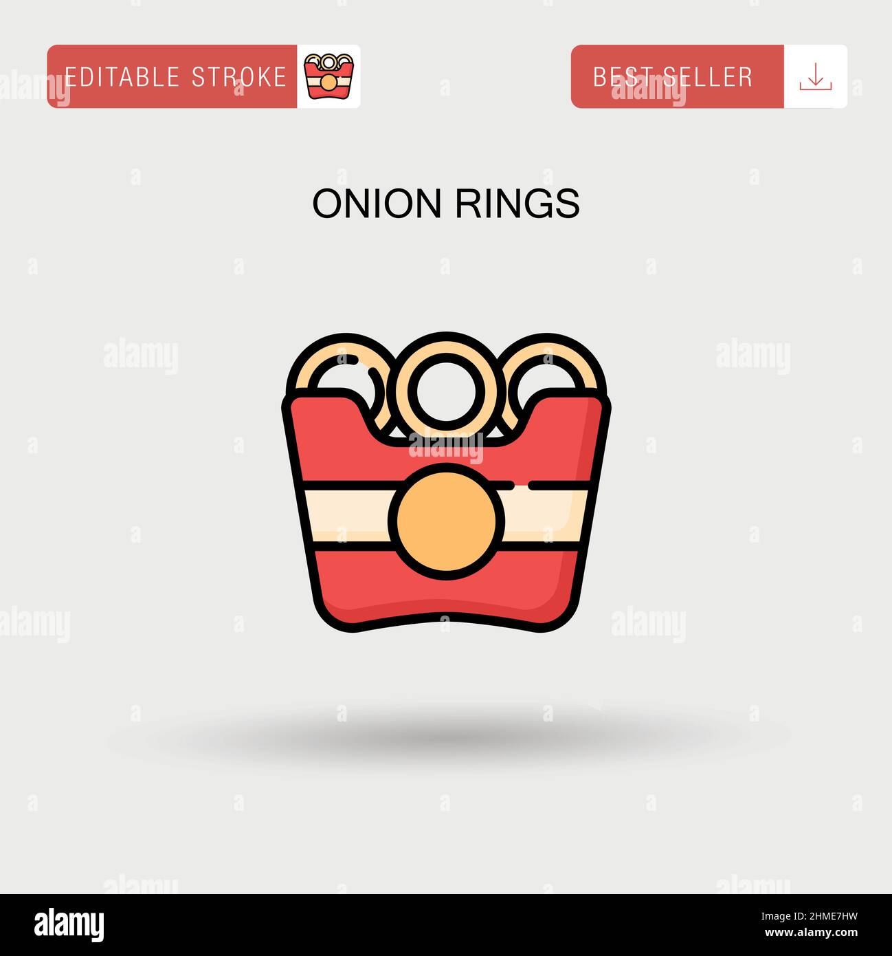 Food onion rings ketchup Stock Vector Images - Alamy