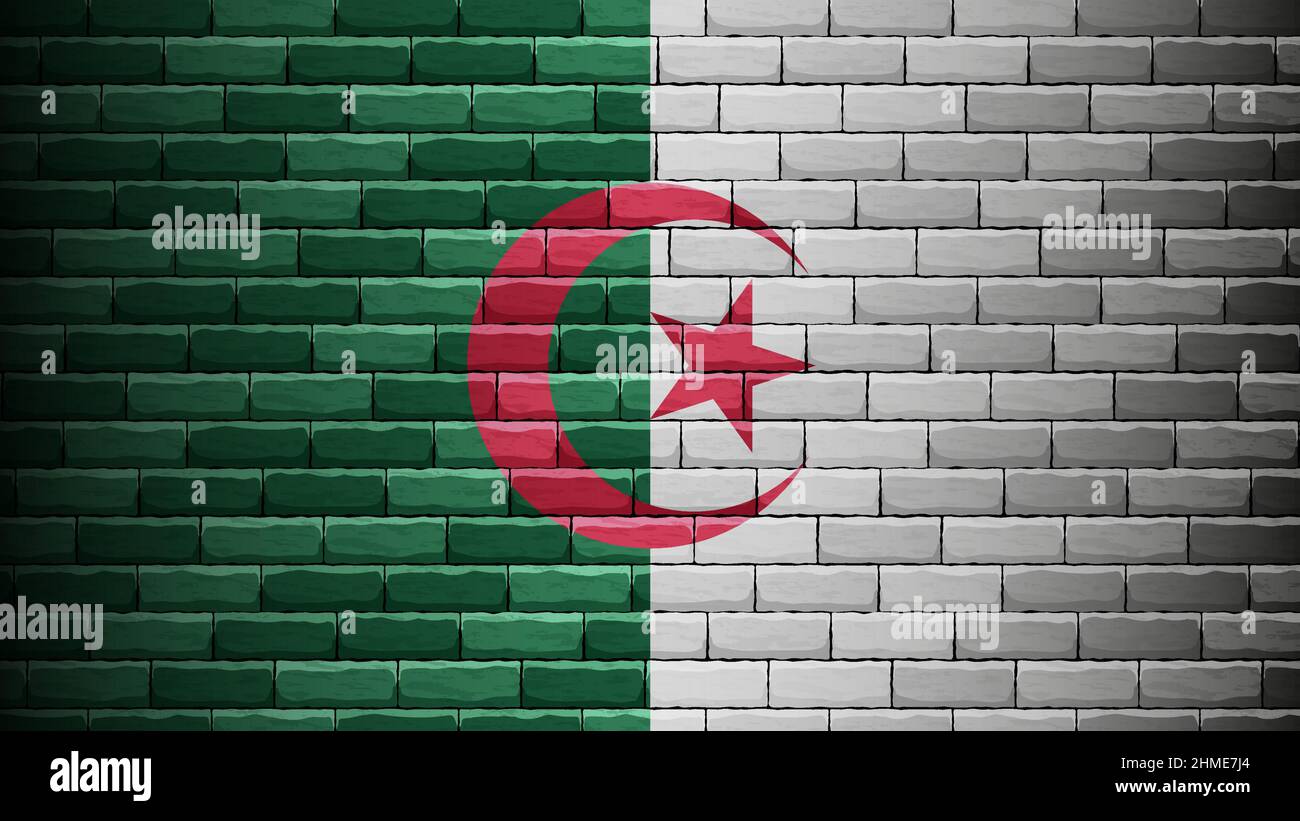 EPS10 Vector Patriotic background with Algeria flag colors. An element ...
