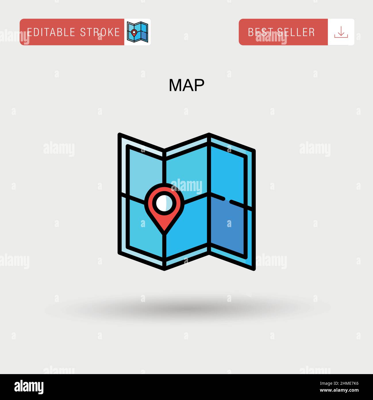 Map Simple vector icon Stock Vector Image & Art - Alamy