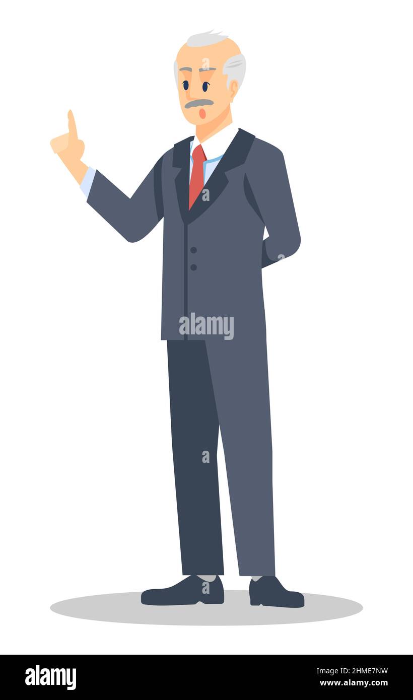 Government official semi flat RGB color vector illustration Stock ...
