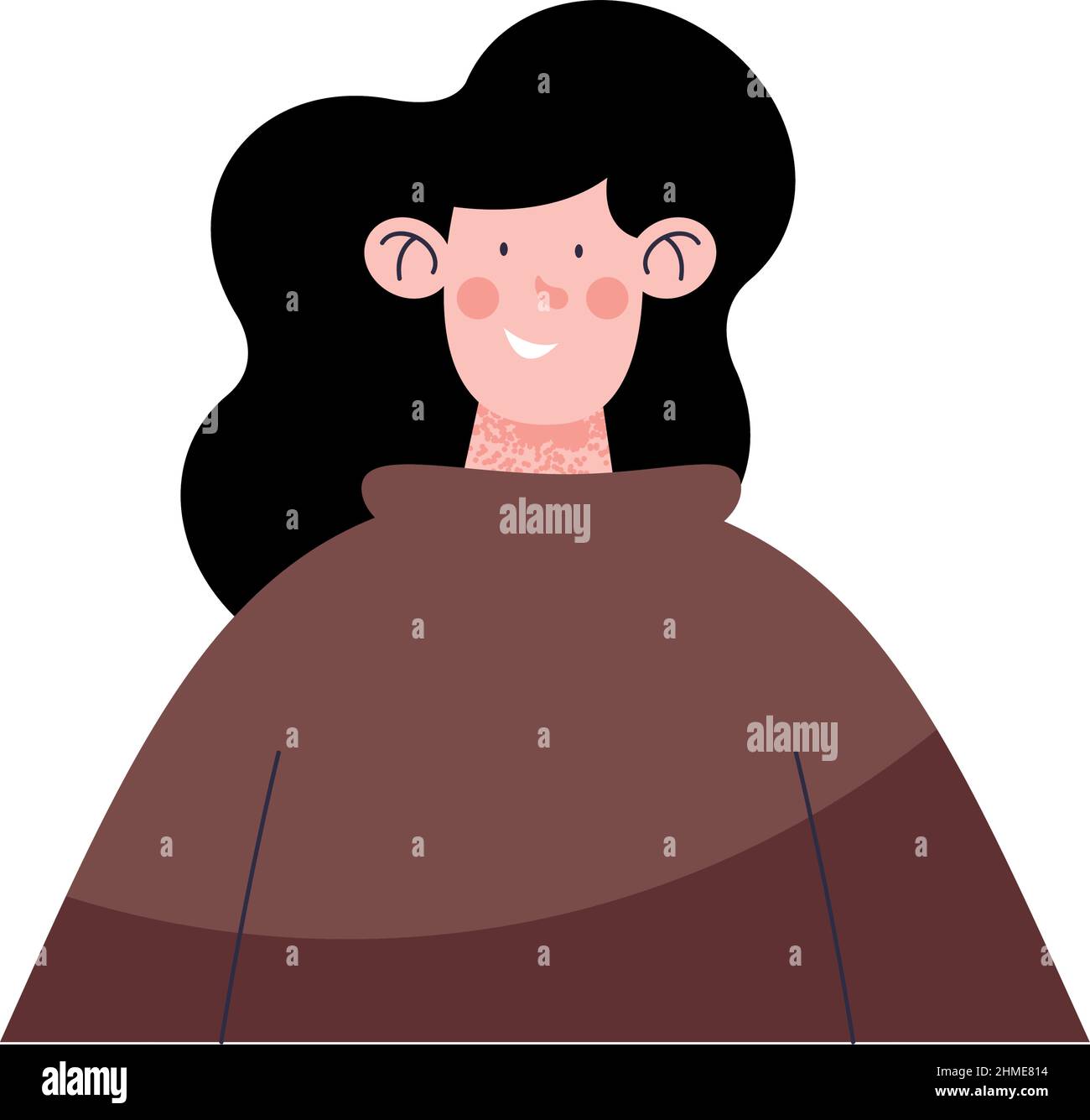 young girl happy character icon Stock Vector Image & Art - Alamy