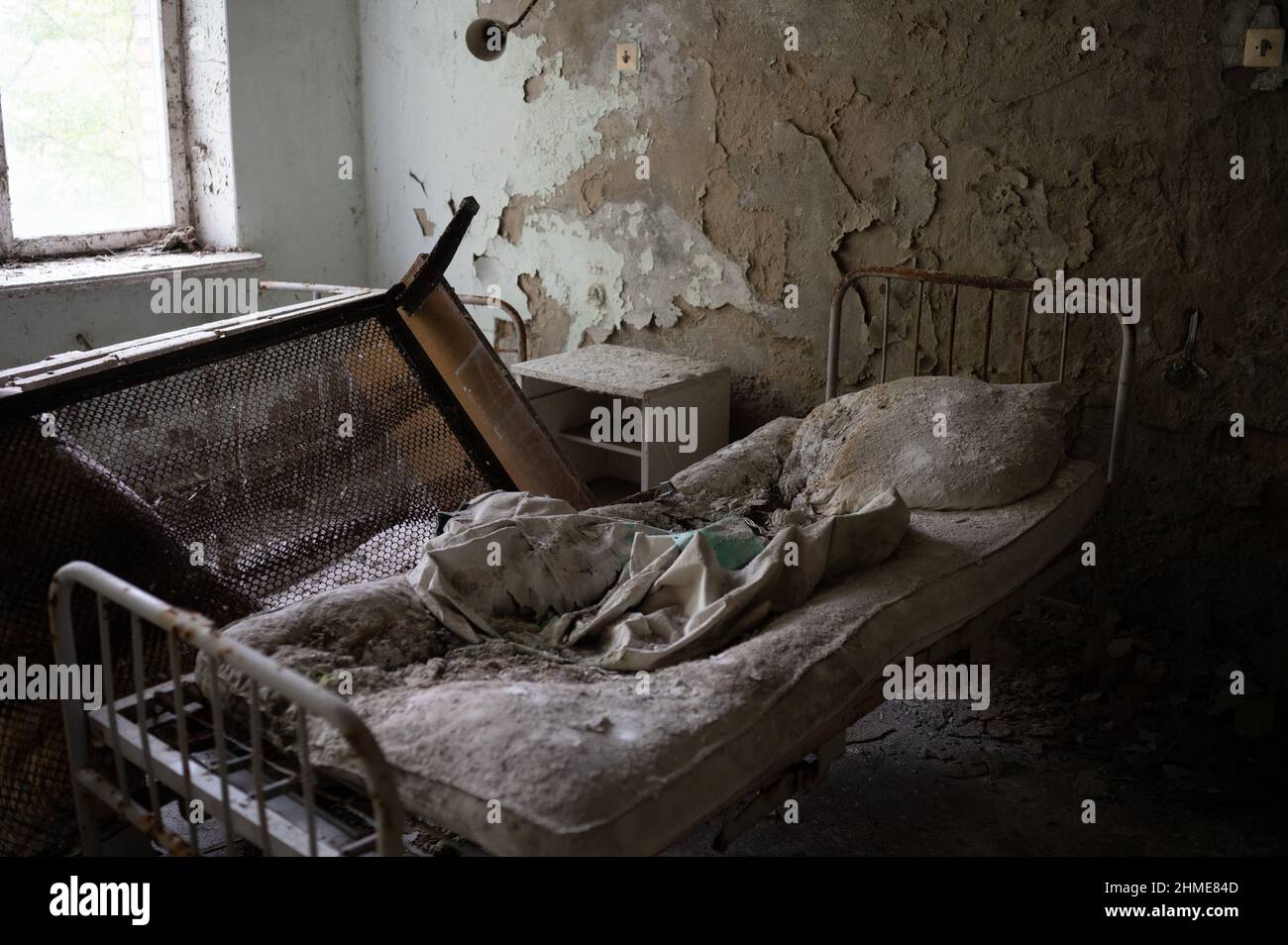 A large assortment of medicine, furniture and medical equipment remains ...