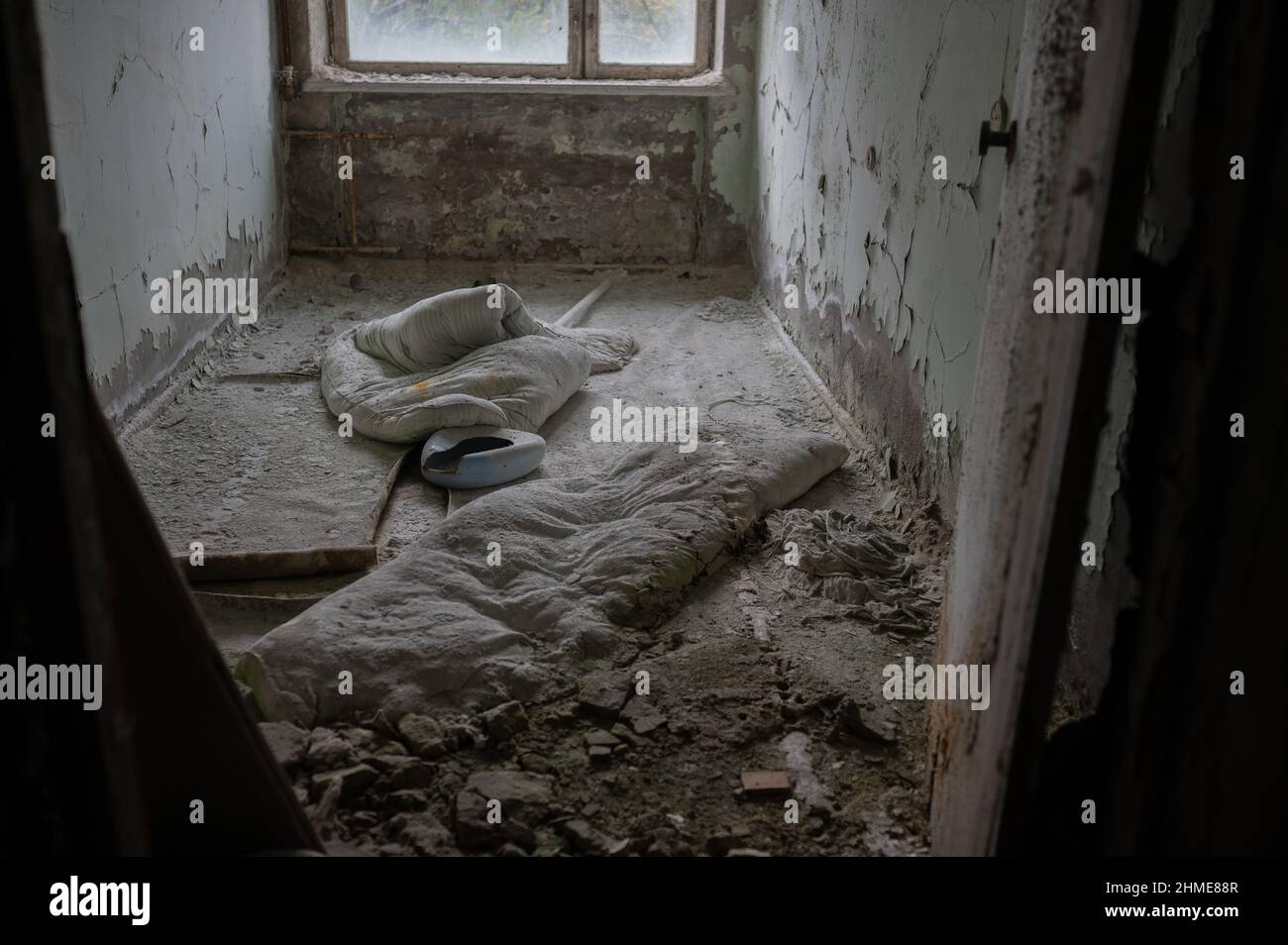 A large assortment of medicine, furniture and medical equipment remains ...