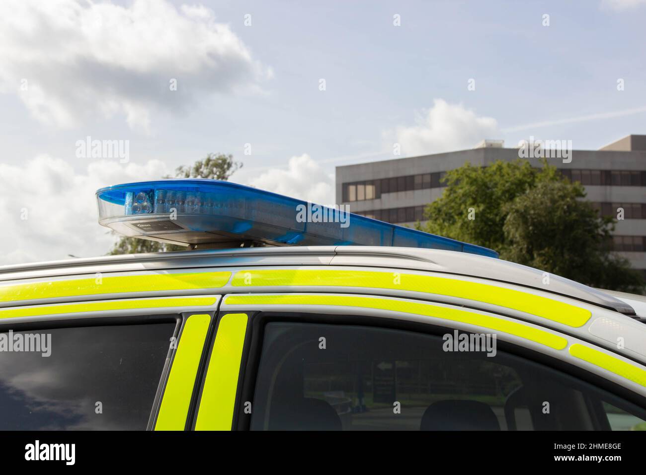 British Police blue lights Stock Photo - Alamy