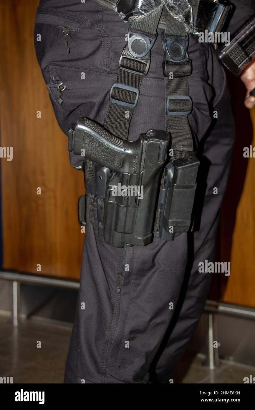 British Armed Police Glock Hand Gun Stock Photo - Alamy