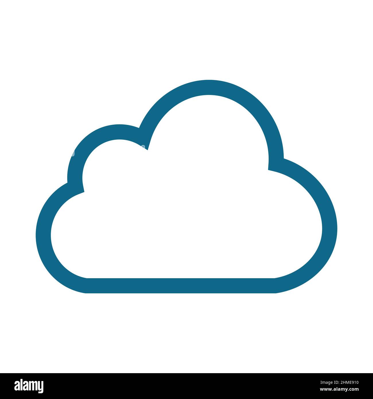 Cloud icon in flat style. Simple cloud symbol isolated on white. Vector ...