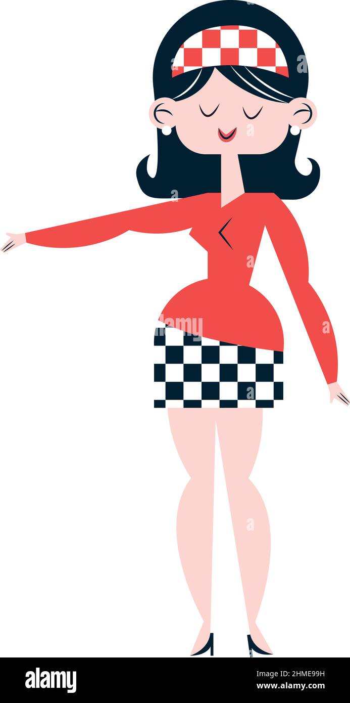 young woman female character standing Stock Vector Image & Art - Alamy