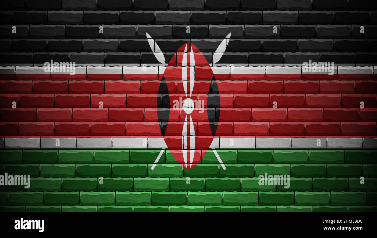 EPS10 Vector Patriotic background with Kenya flag colors. An element of ...