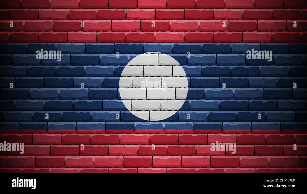 EPS10 Vector Patriotic background with Laos flag colors. An element of ...