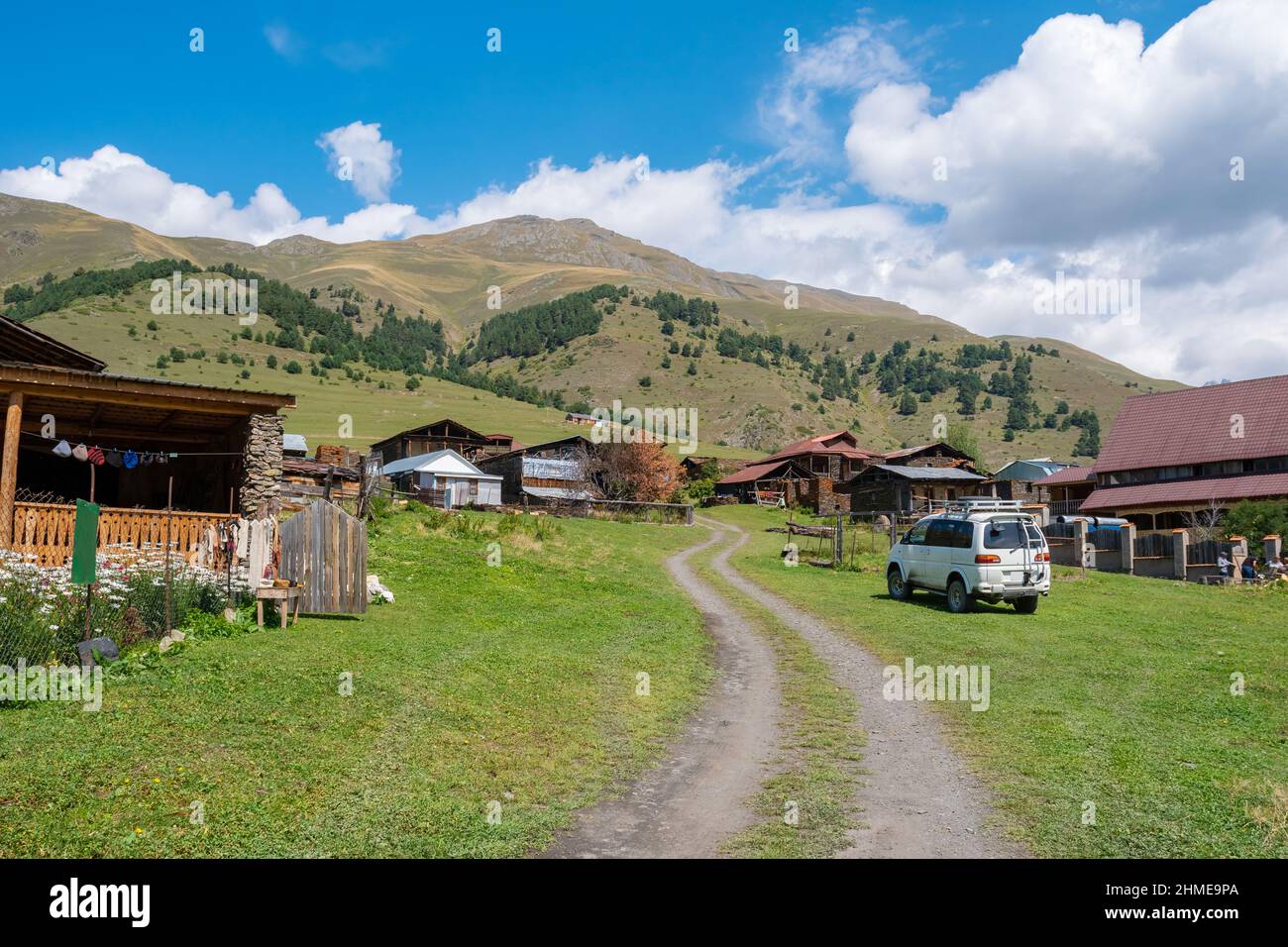 View of the remote Tusheti village of Diklo, Georgia. Travel Stock ...