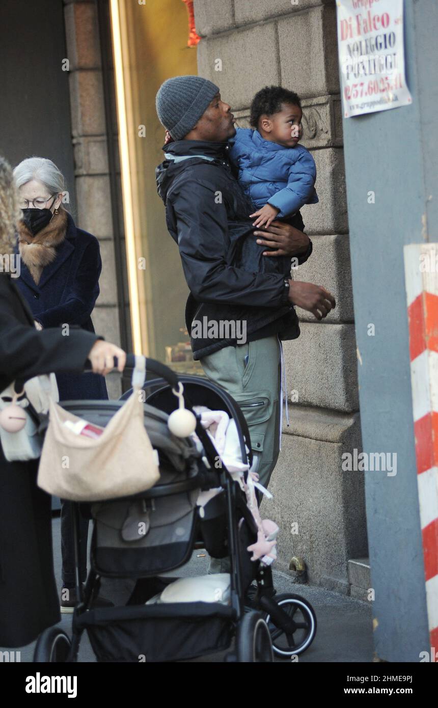 Milan, . 09th Feb, 2022. Milan, 09-02-2022 Denzel Dumfries, defender of ...