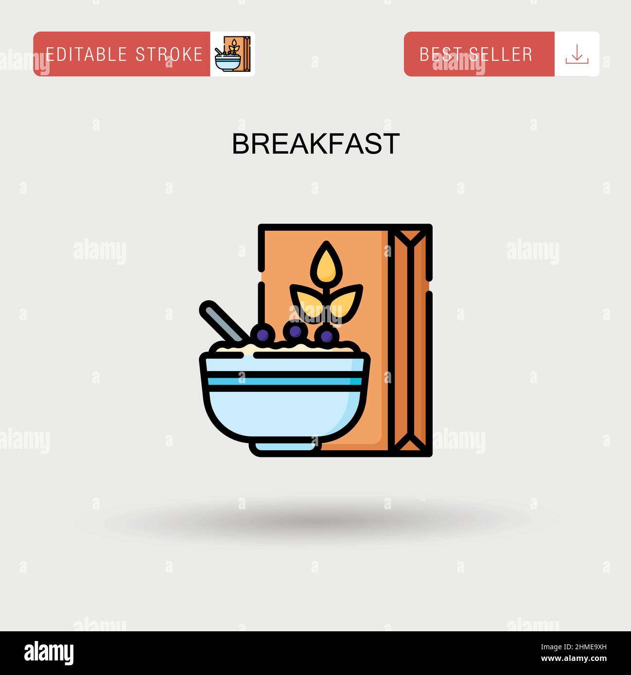 Breakfast Simple vector icon Stock Vector Image & Art - Alamy
