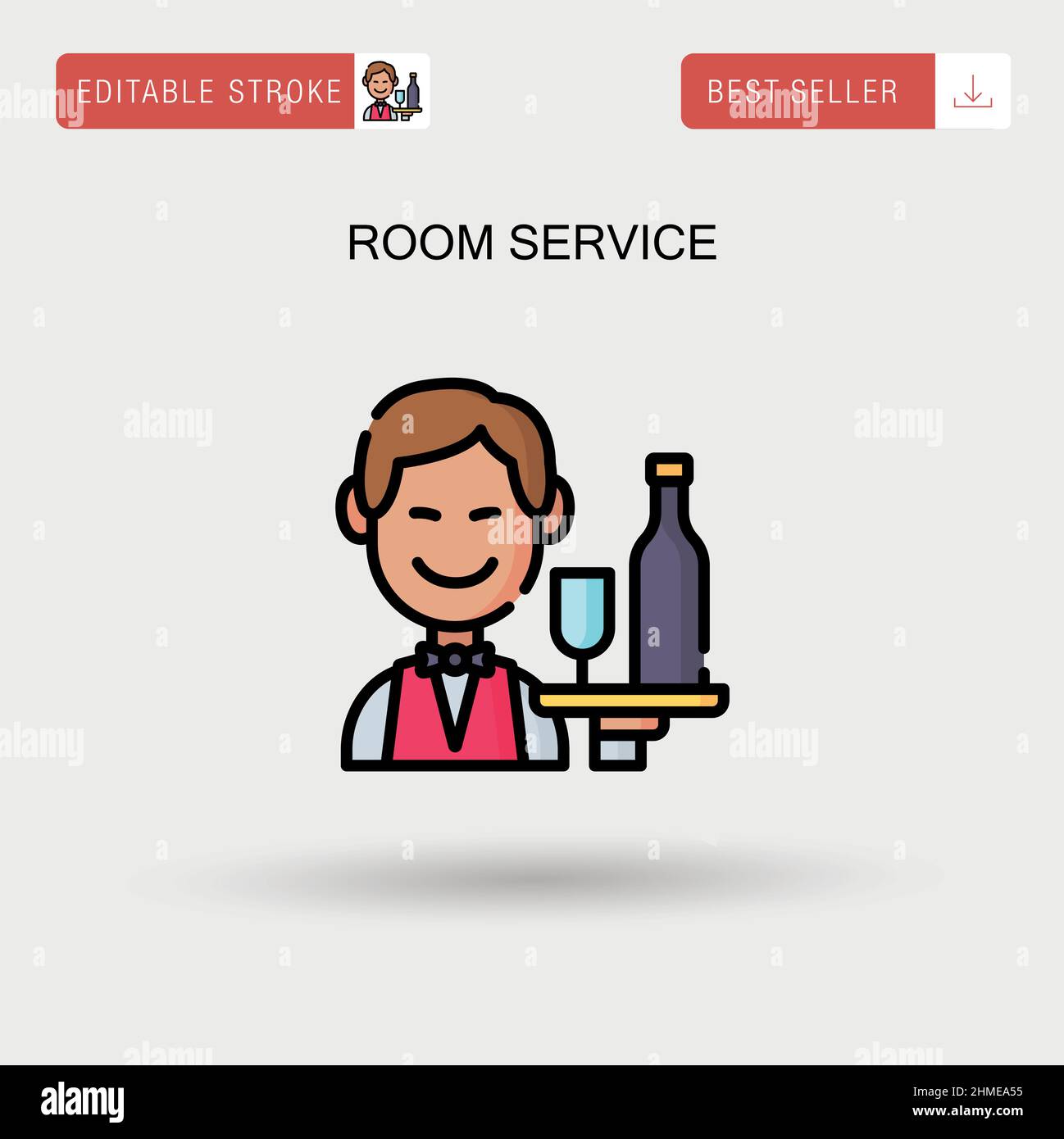 Room service Simple vector icon Stock Vector Image & Art - Alamy