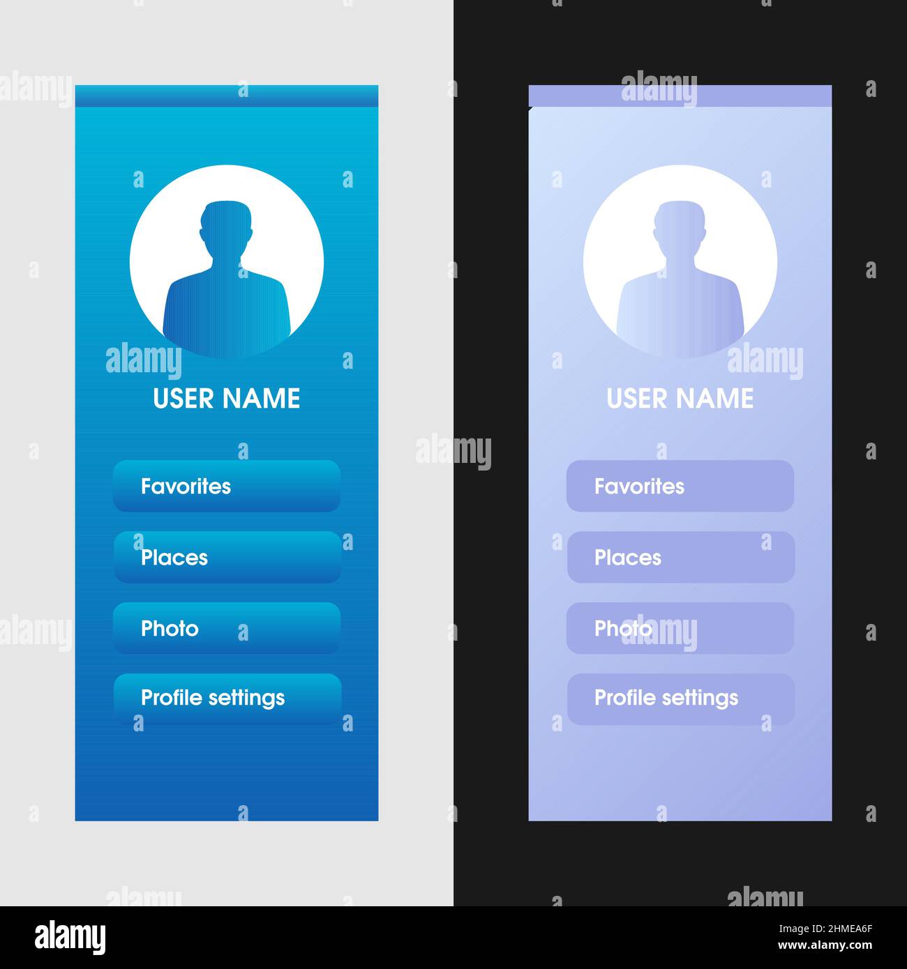 Dark login ui design template hi-res stock photography and images - Alamy