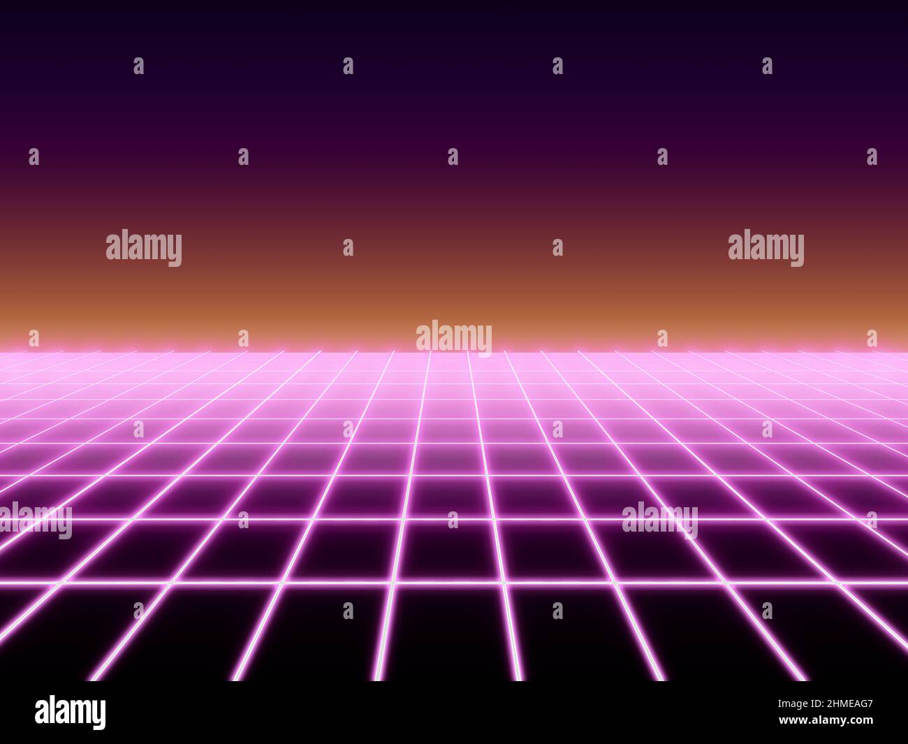 synthwave retro 80's video grid glow laser sunset Stock Photo - Alamy