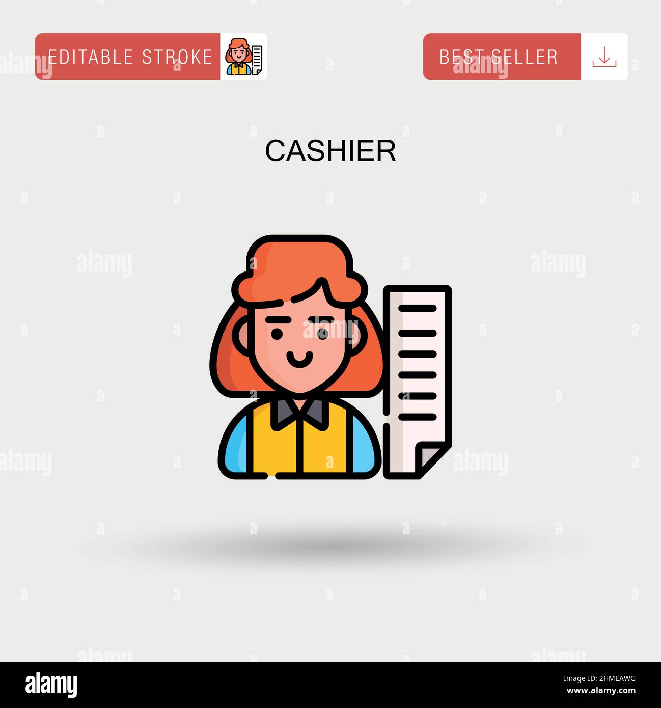 Cashier supermarket Stock Vector Images - Alamy