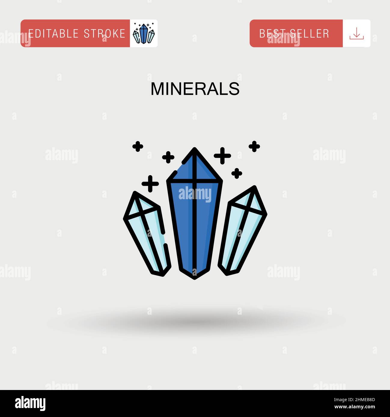 Minerals Simple vector icon Stock Vector Image & Art - Alamy
