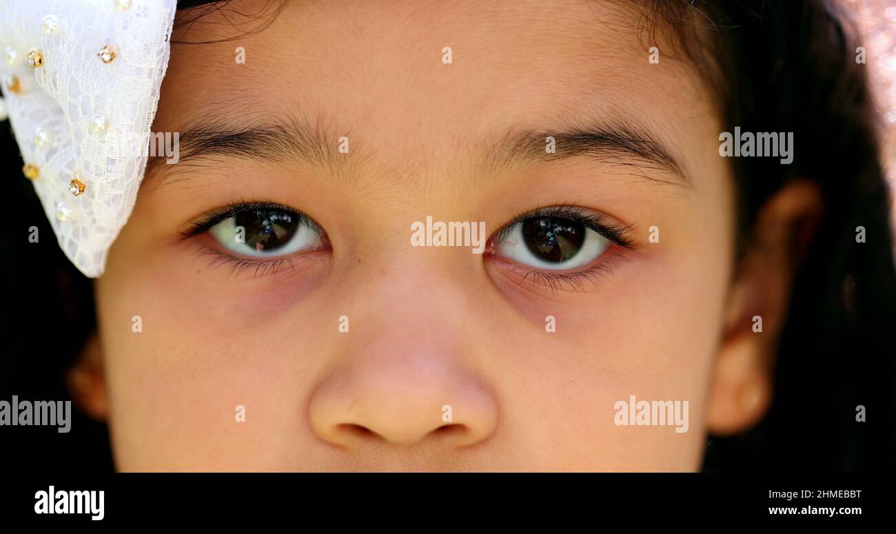 Child girl portrait, mixed race kid, ethnically diverse kid smile ...