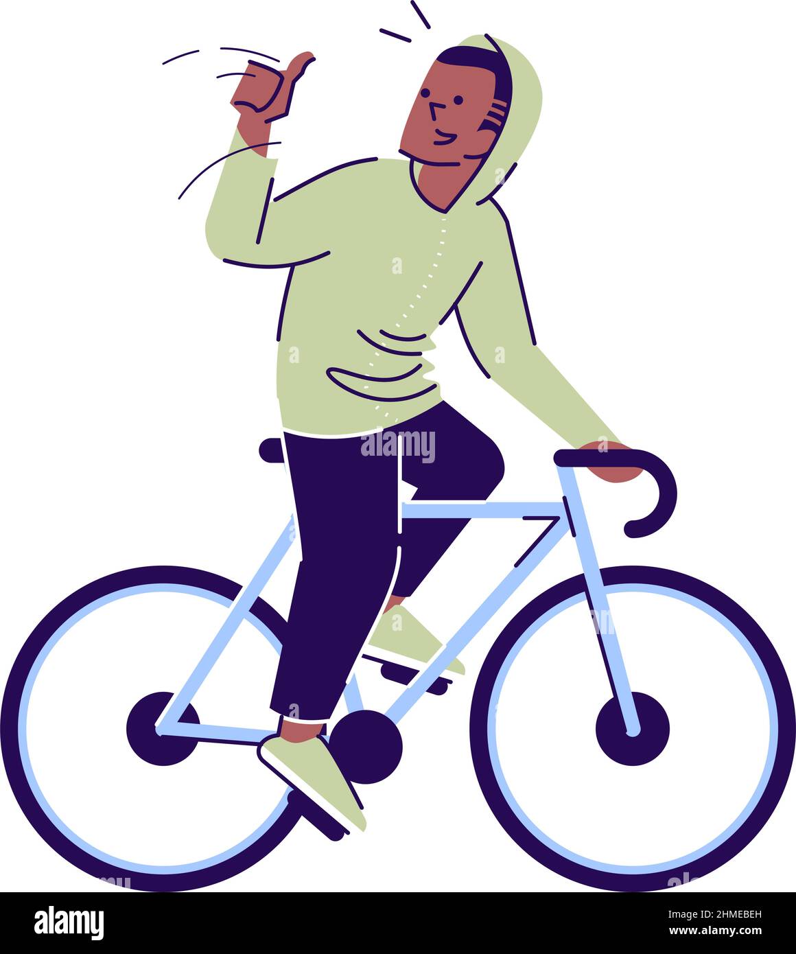 Adventure-seeker semi flat RGB color vector illustration Stock Vector ...