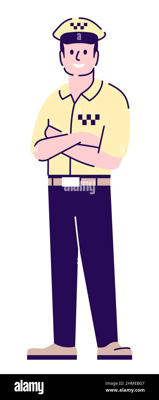 Taxi cab service semi flat RGB color vector illustration Stock Vector ...