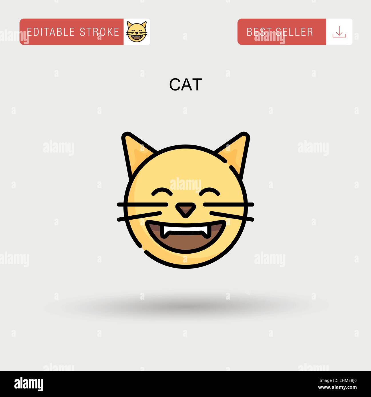 Cat Simple vector icon Stock Vector Image & Art - Alamy