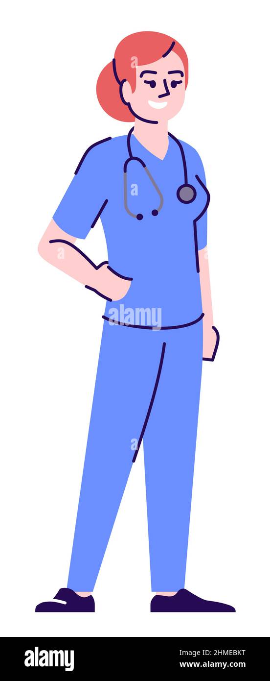 Medical specialty semi flat RGB color vector illustration Stock Vector ...