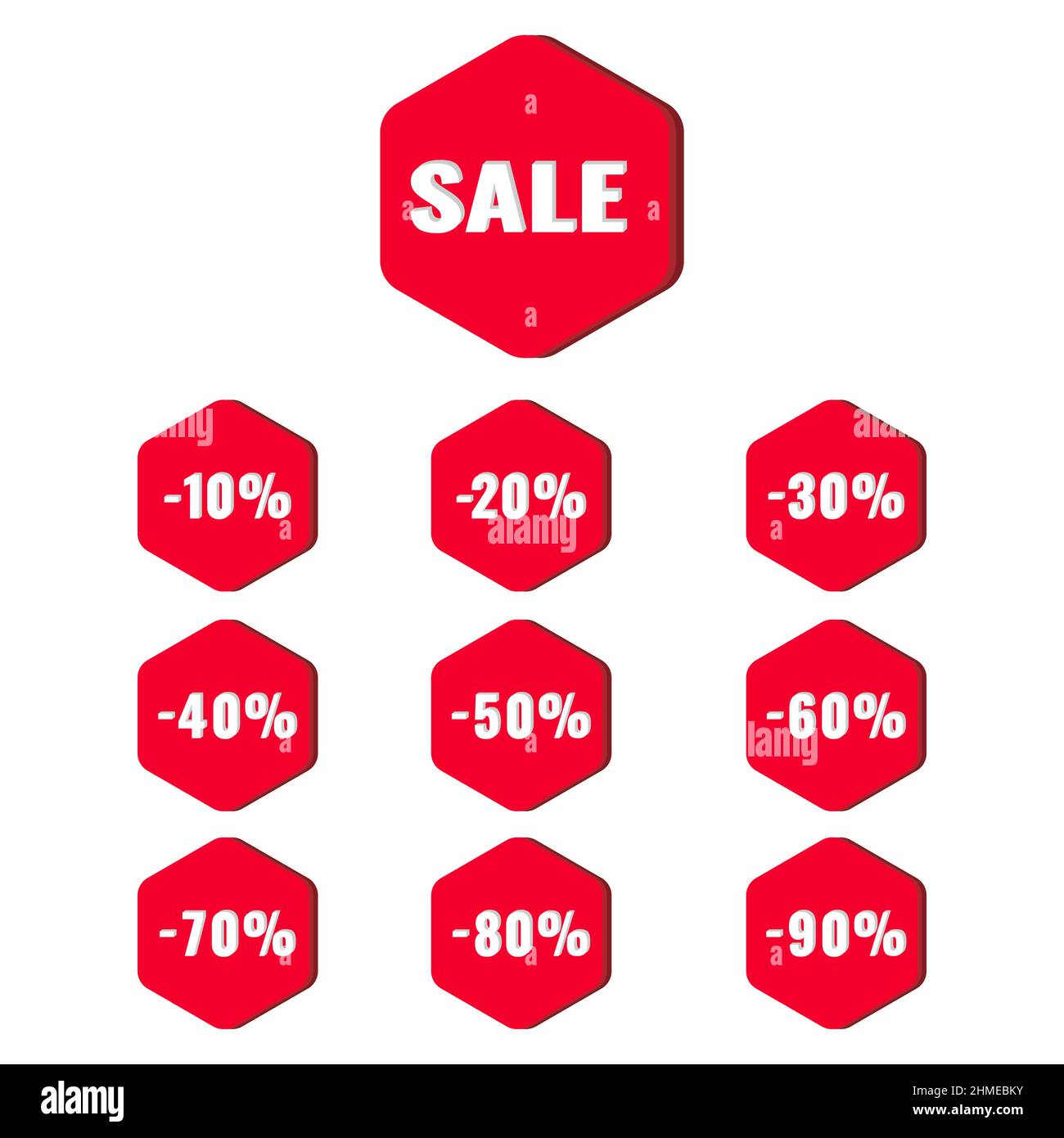 Red sale button in a Flat Design style. Easy editable vector isolated ...