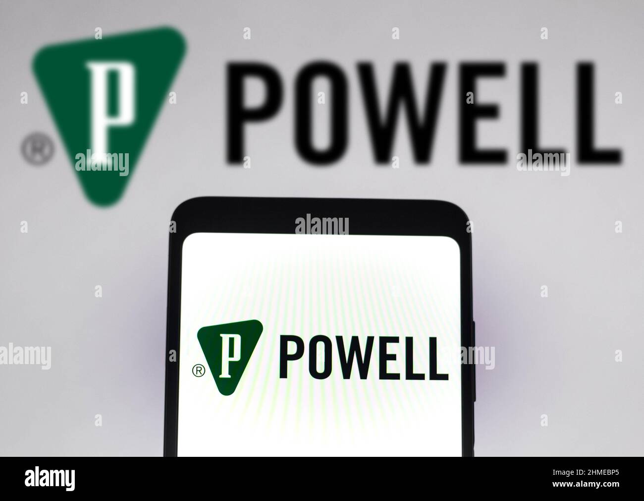 In this photo illustration the Powell Industries Inc. logo seen ...