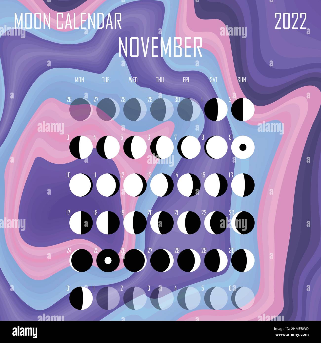 Moon phase calendar 2022 hi-res stock photography and images - Alamy