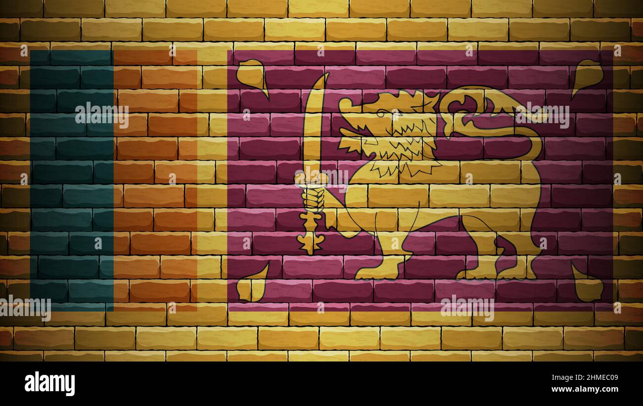 EPS10 Vector Patriotic background with Sri Lanka flag colors. An ...