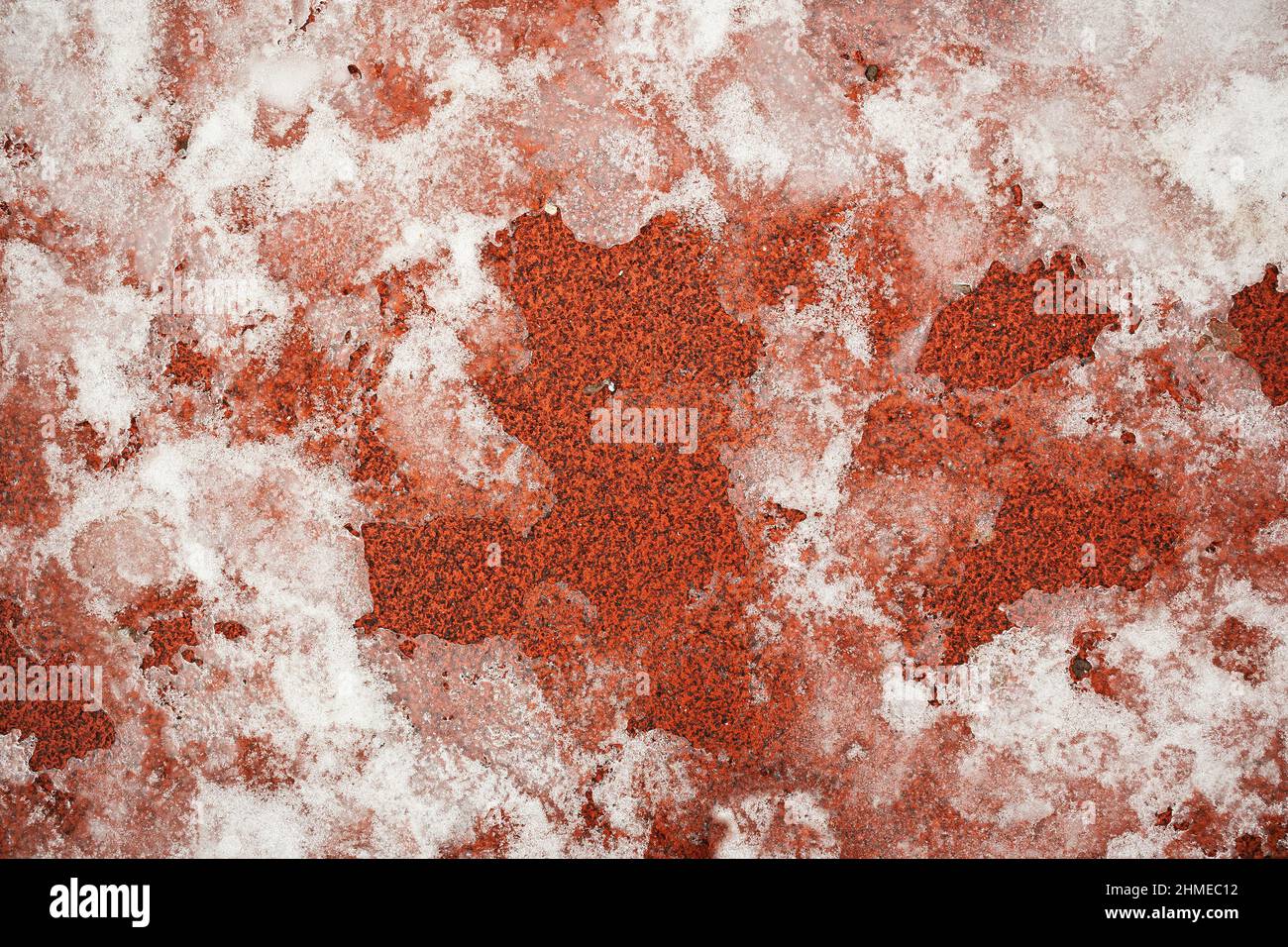 Texture details of athletic track with ice on it Stock Photo - Alamy